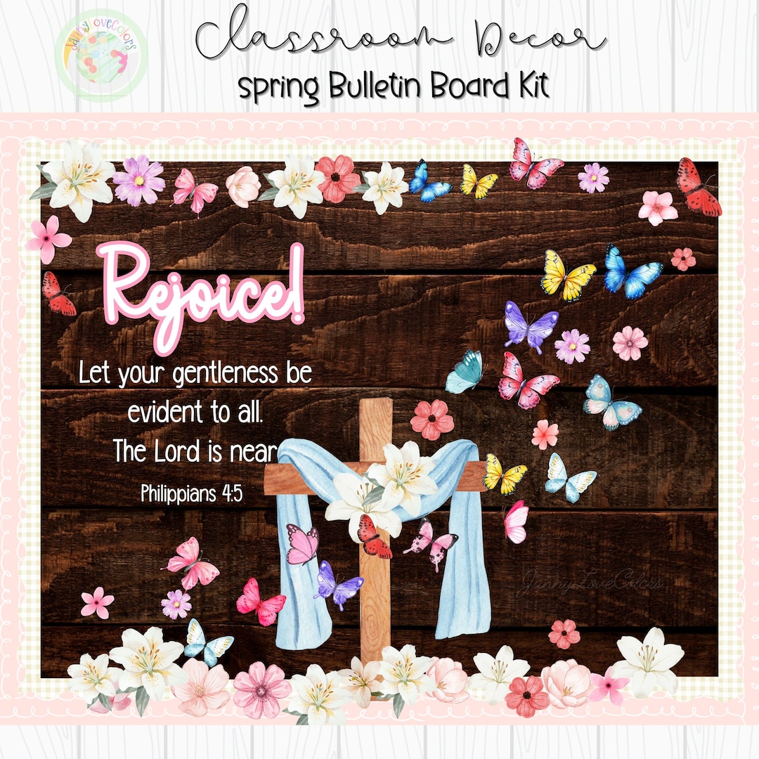 Easter Bulletin Board Ideas Door Decor Christian Spring April ...