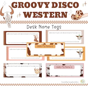 Groovy Disco Western Classroom Decor Bundle (editable PPT) - Etsy