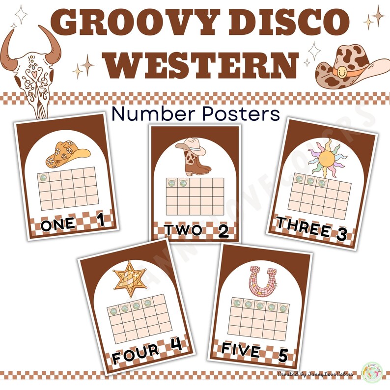 Groovy Disco Western Classroom Decor Bundle (editable PPT) - Etsy
