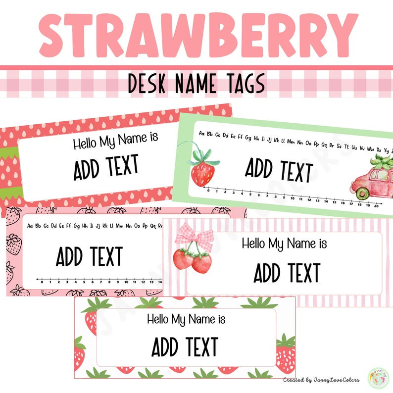 Strawberry Theme Classroom Decor Bundle | Printable | Editable | Door ...