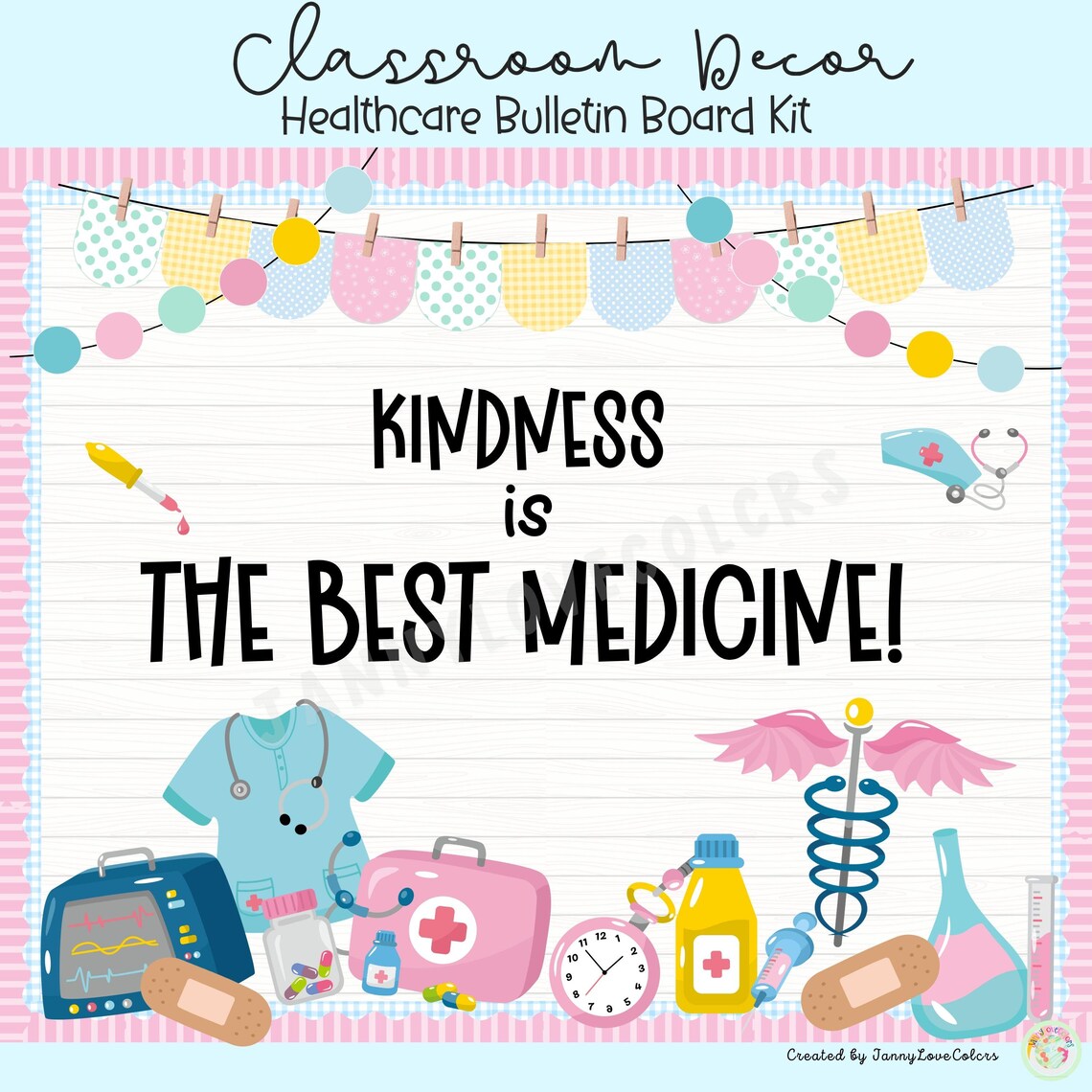 Healthcare Bulletin Board Kit: Nurse School Decor (PDF File) - Etsy