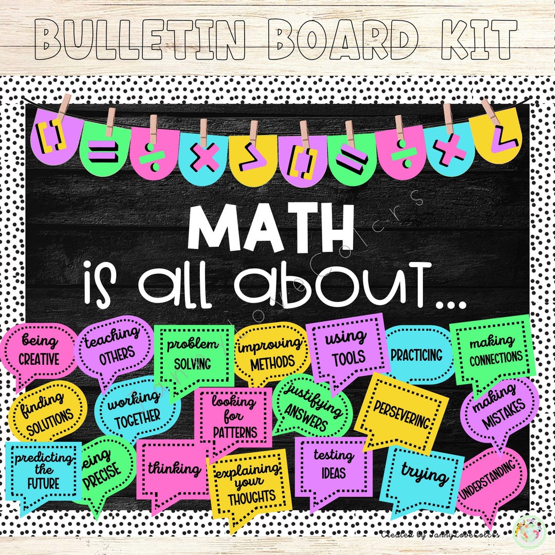 Back to School Math Bulletin Board or Door Classroom Decor Editable - Etsy