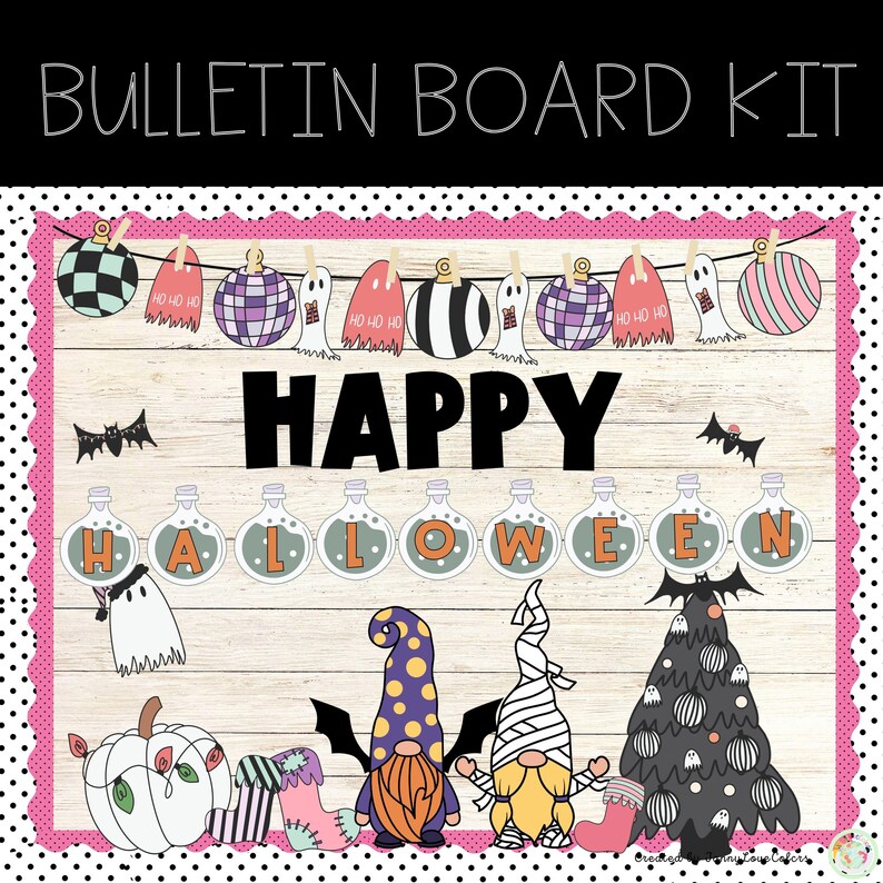 Halloween Bulletin Board Kit: Spooky Vibes Classroom Decor (digital ...