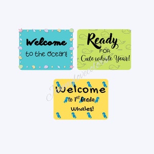 Classroom Decor - Whale Class Door Decor | Editable - Etsy