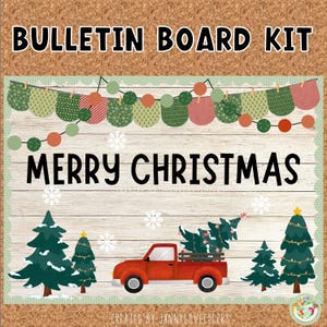 Christmas Bulletin Board Kit or Door Decor December Board Kit - Etsy