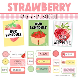Strawberry Theme Classroom Decor Bundle | Printable | Editable | Door ...
