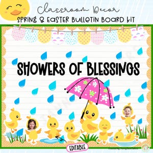 Duck Spring Bulletin Board Kit: Editable Classroom Decor (printable) - Etsy