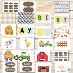 Farm Birthday Bulletin Board Kit: Editable Classroom Decor (digital ...