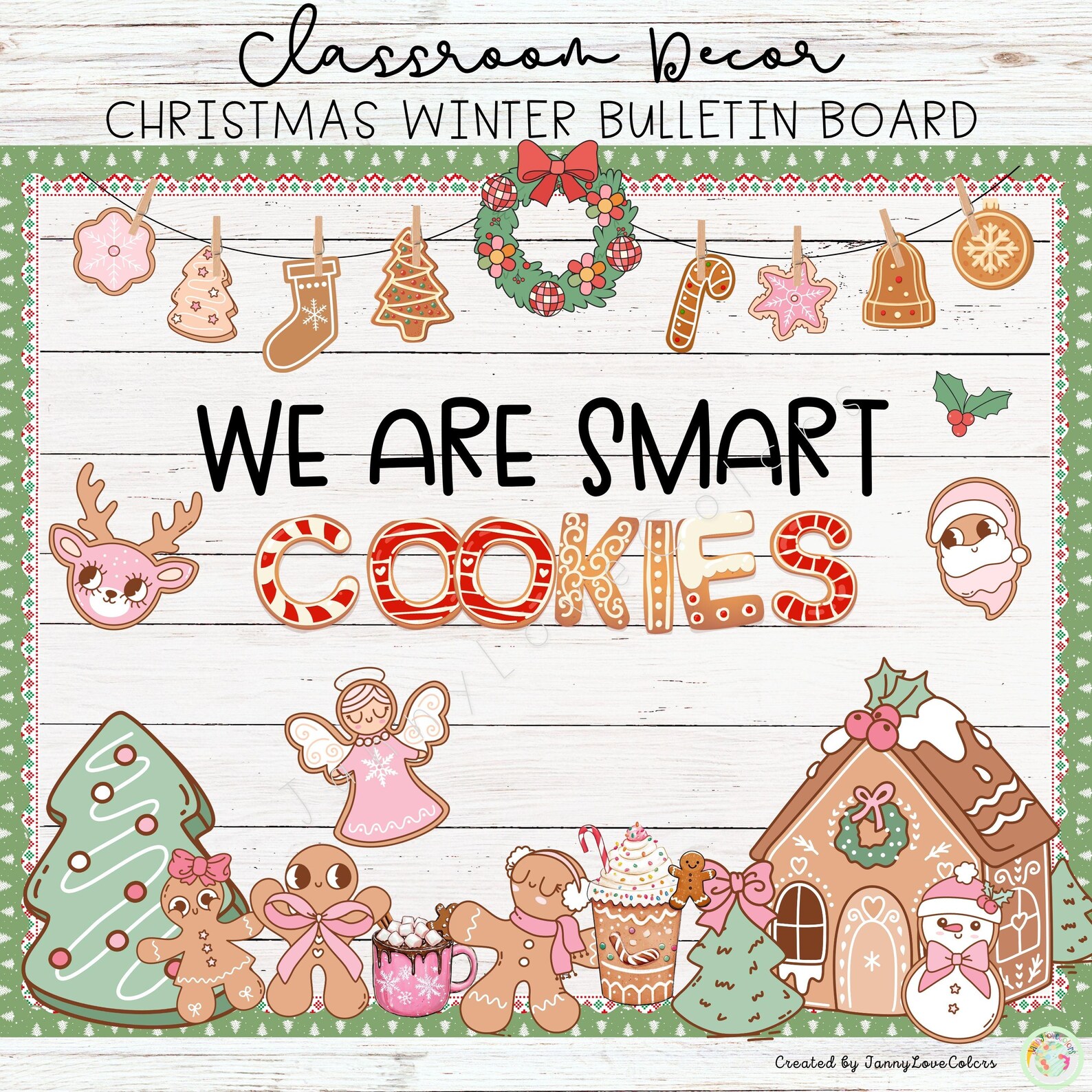 Smart Cookie Holiday Gingerbread Bulletin Board Kit Christmas Door ...