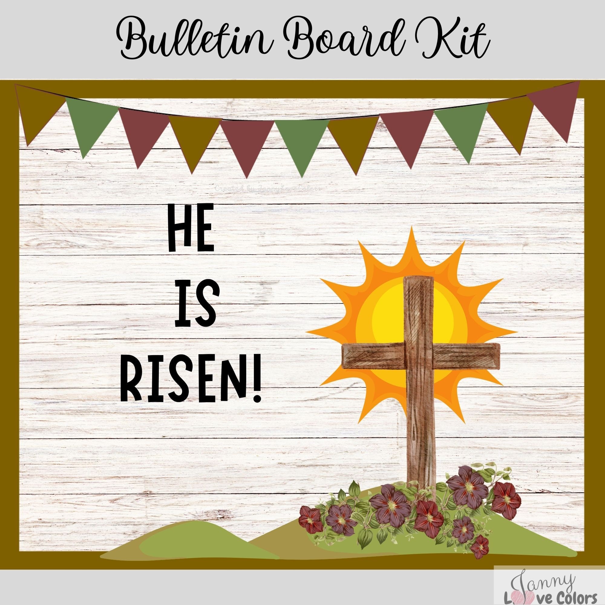 Religious Bulletin Board Sets Pasimy Christian Cross Bulletin Board Set ...