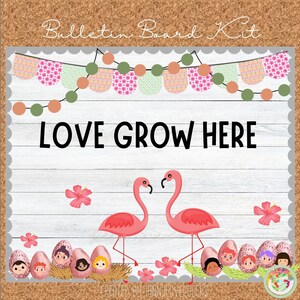 Back to School, Flamingo Bulletin Board Kit, Classroom Decor or Door ...