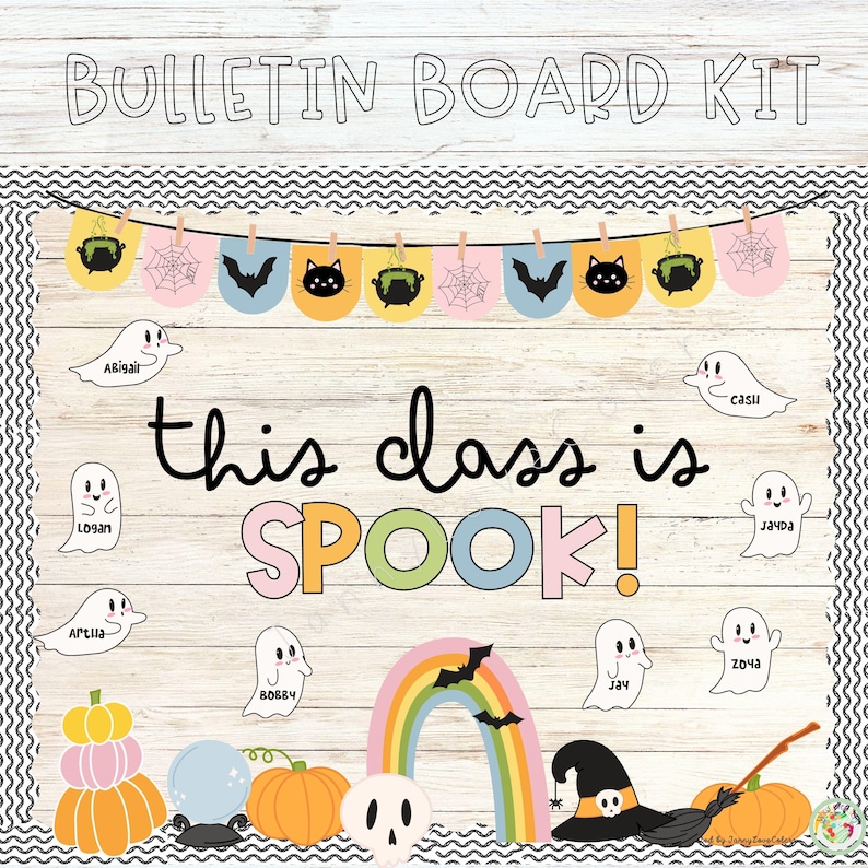Boo Crew Halloween Bulletin Board Kit: Classroom Decor (digital ...