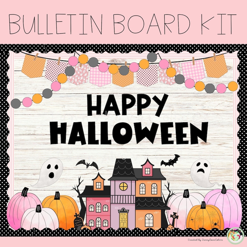 Halloween Bulletin Board Kit: Welcome to Boo Street Decor (digital ...