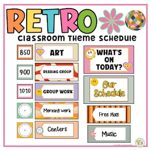 Retro Classroom Decor Bundle, Classroom Decor Kit, Printable Decor ...