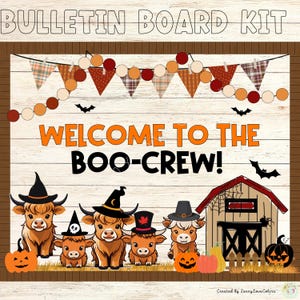 Highland Cow Halloween Bulletin Board Kit: October Classroom Decor ...