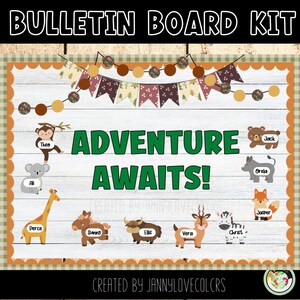 Woodland Animal Theme Classroom Decor Bundle, Printable, Easy Bulletin ...