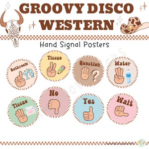 Groovy Disco Western Classroom Decor Bundle (editable PPT) - Etsy