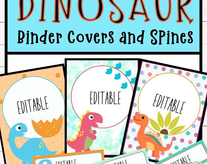 EDITABLE Colorful Binder Covers & Spines | Printable Binder Covers ...