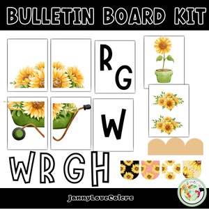 Spring Church Bulletin Board Kit: Sunflower Decor (printable) - Etsy