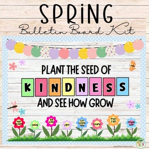 Spring Bulletin Board Classroom Decor Kit Printable - Etsy