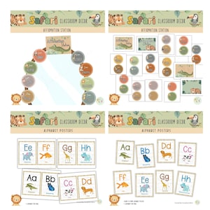 Safari Classroom Decor Bundle: Neutral Animal Theme (digital Download ...