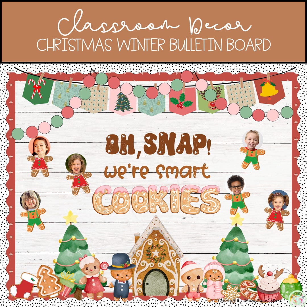 Christmas Bulletin Board Kit | Christmas Classroom Decor | December ...