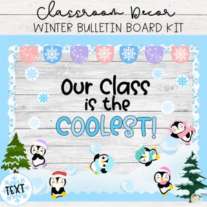 Waddling Into Winter Bulletin Board | Winter Bulletin Board | Penguin ...