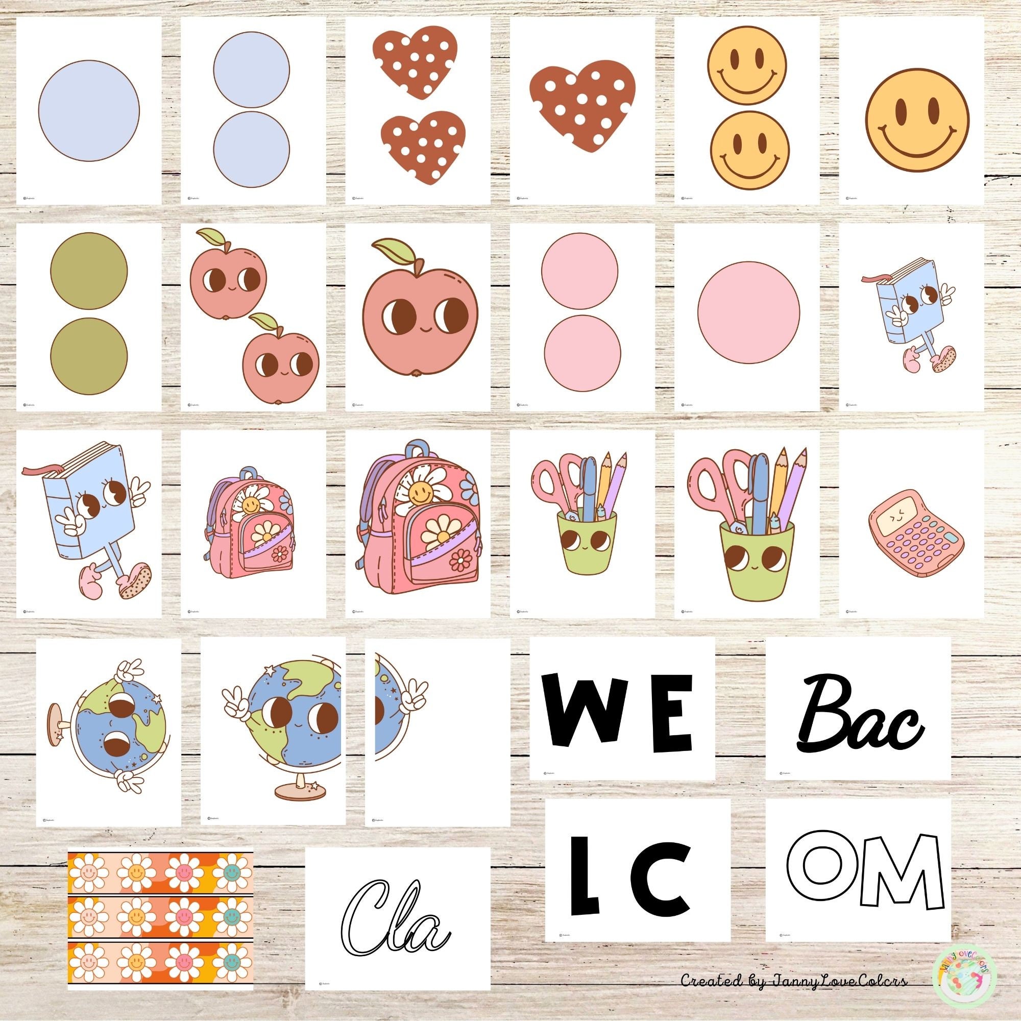 Groovy Retro Back to School Bulletin Board and Door Kit, Classroom ...