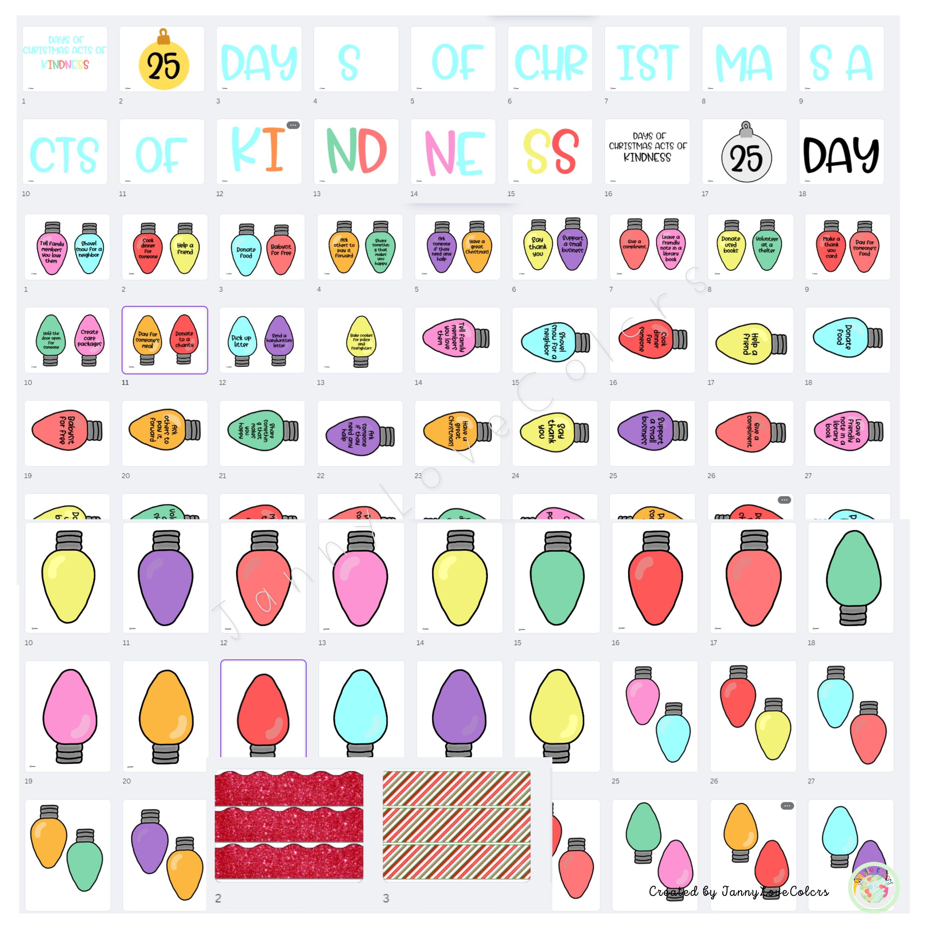 Christmas Kindness Bulletin Board Kit: Classroom Holiday Decor (digital ...