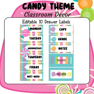 Candy Theme - Classroom Decor Bundle | Back to School Classroom ...