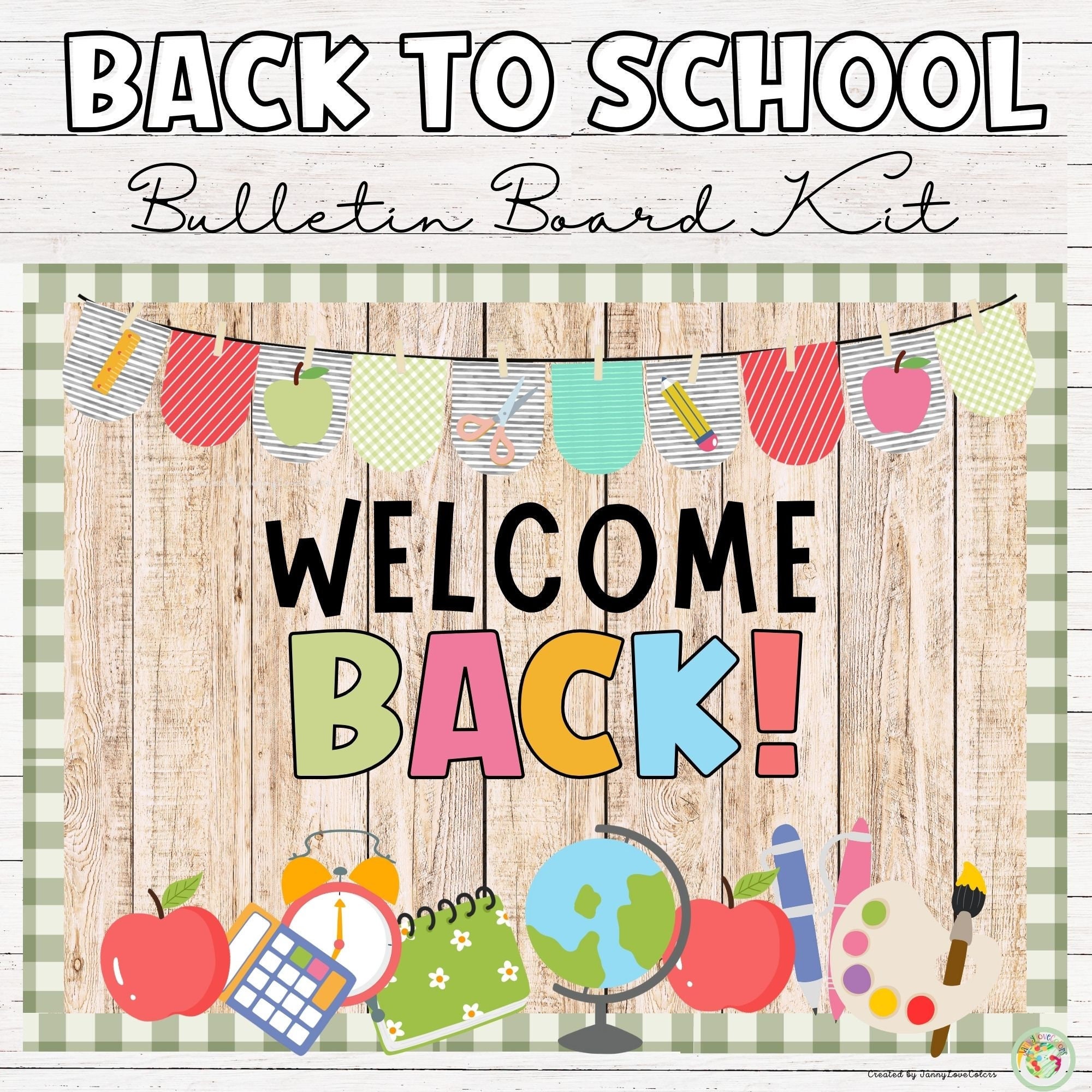 School Supplies Back to School Bulletin Board Kit or Classroom Door ...