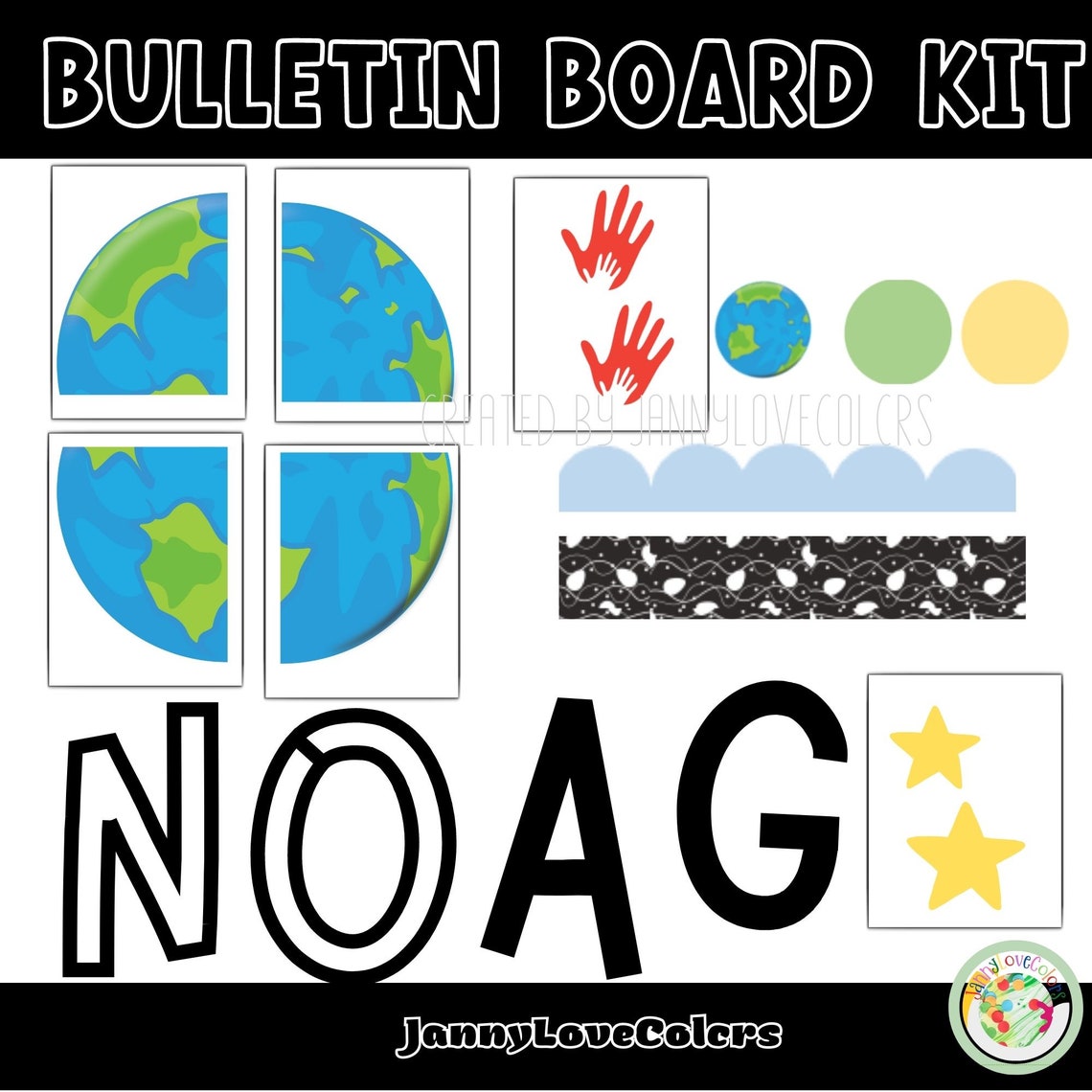 Earth Day Bulletin Board Kit Classroom Bulletin Board Earth Day ...