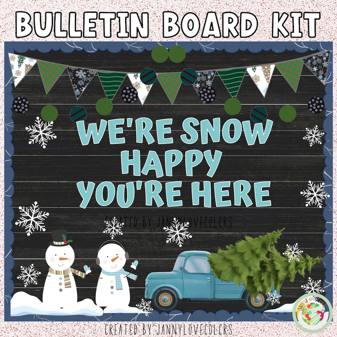 Winter Snowman Door Display January Bulletin Board Winter Bulletin ...