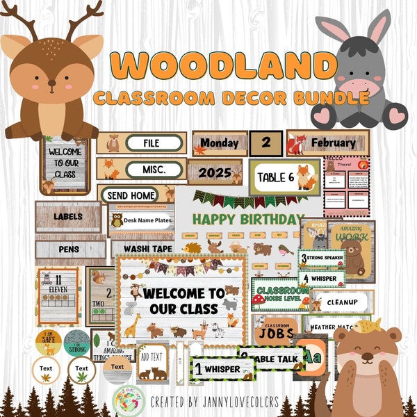 Woodland Classroom - Etsy