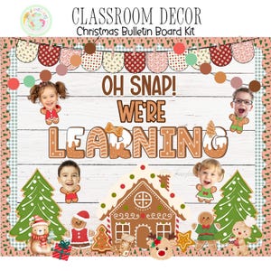 Smart Cookies Christmas Bulletin Board | Gingerbread Classroom Decor ...