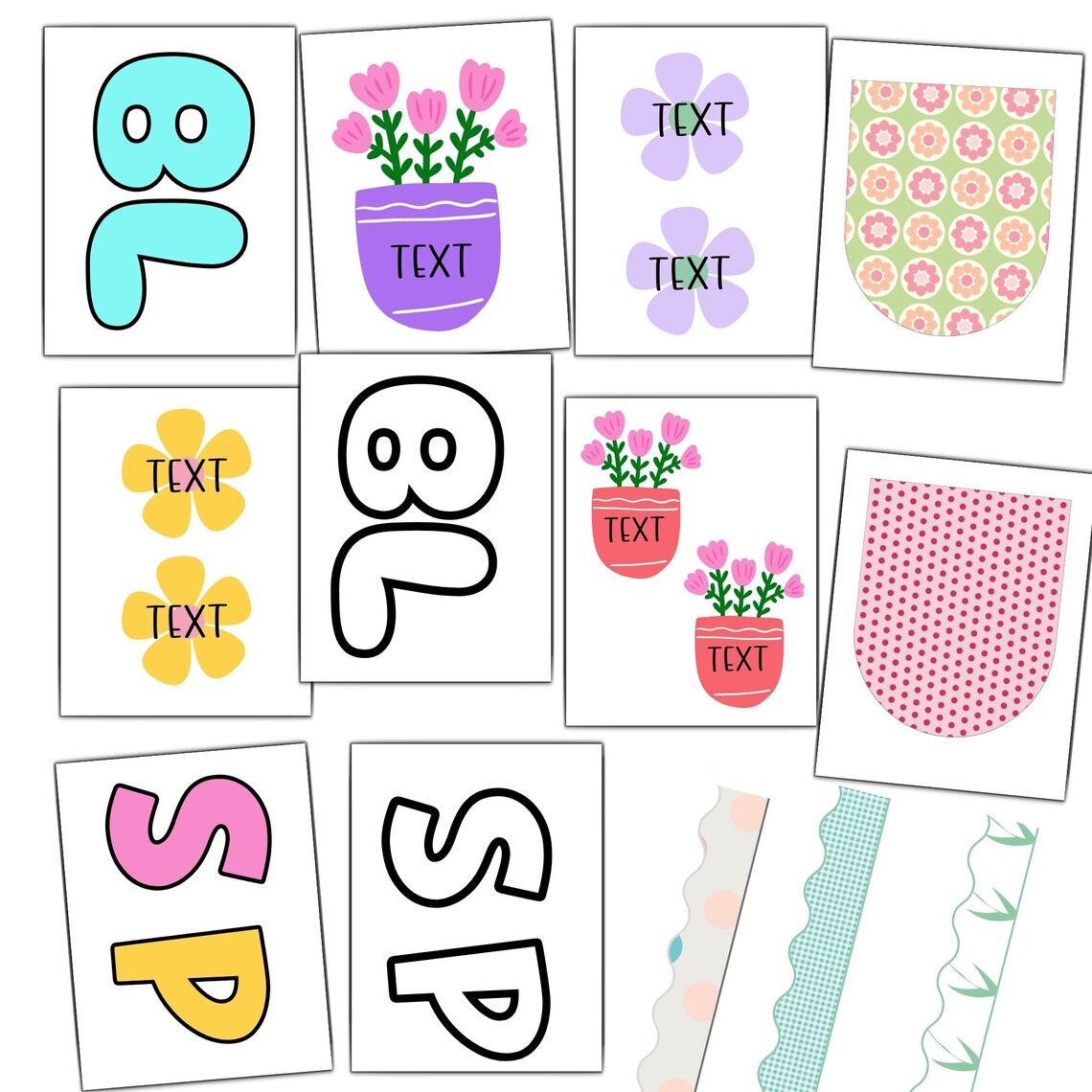 Spring Flowers Blooming Bulletin Board Kit Door Decor Printable - Etsy