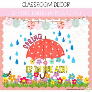 Spring Bulletin Board | April Showers Bulletin | Pastel Classroom Decor ...