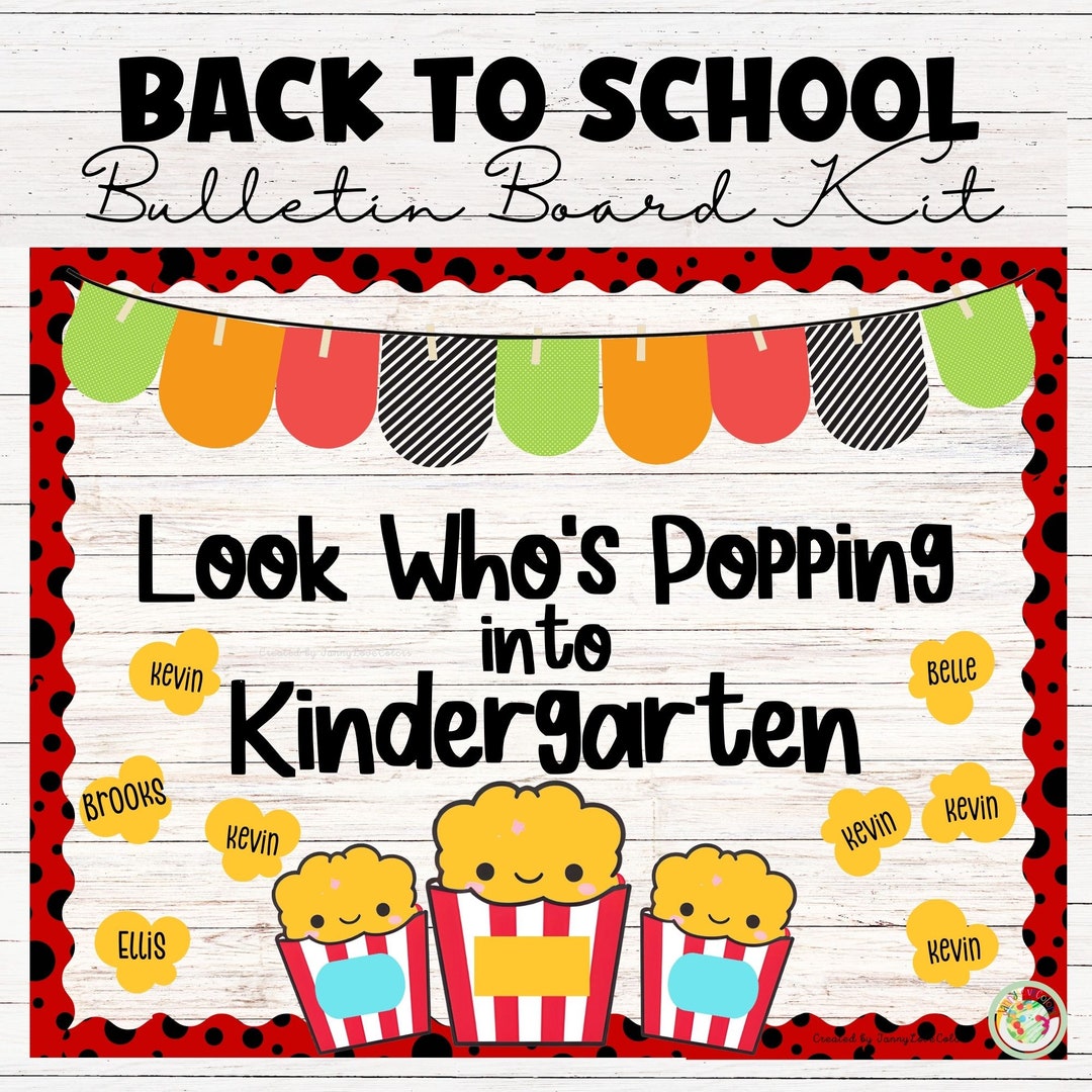 Back to School Popcorn Bulletin Board, Door Decor or Poster - Etsy