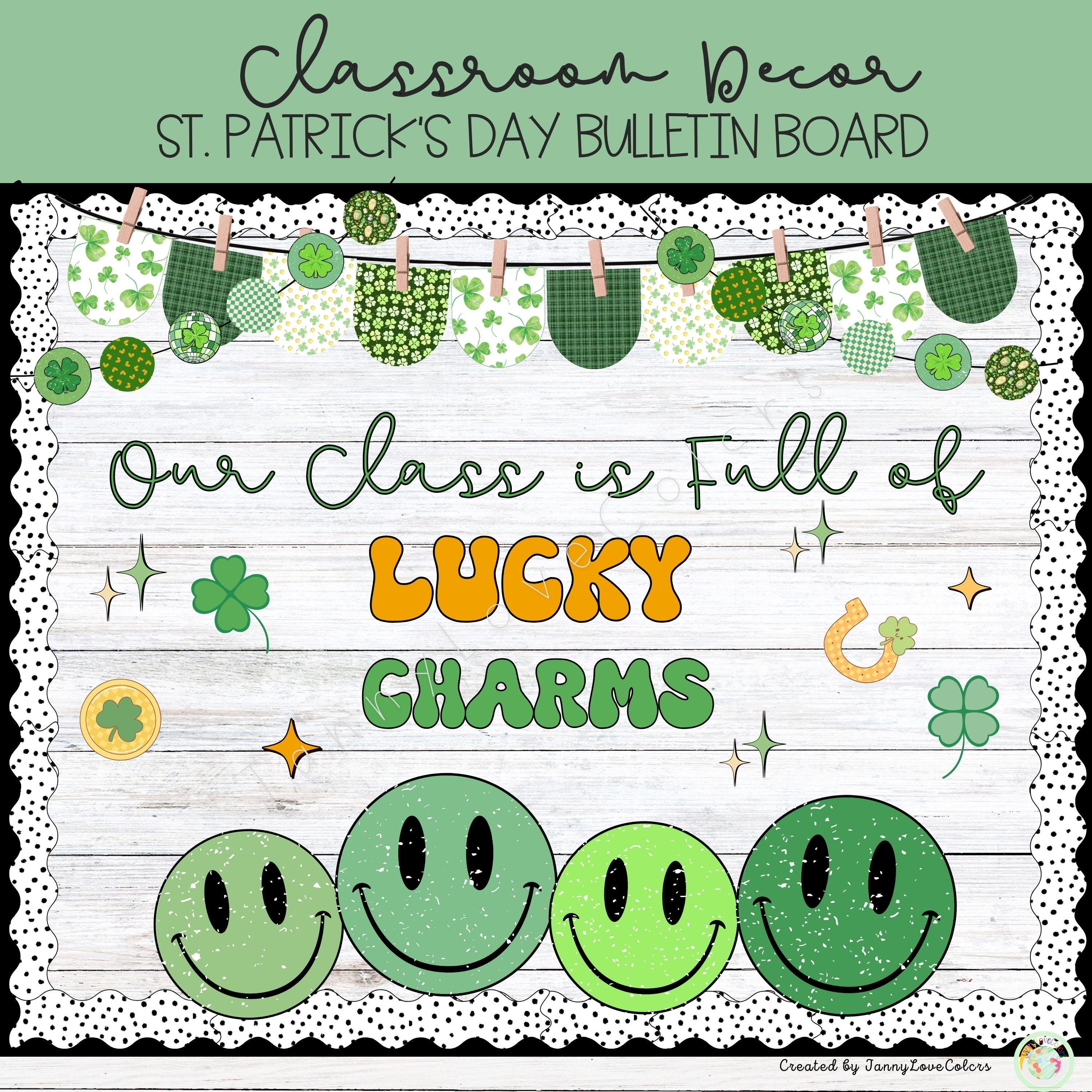 St. Patrick's Day Bulletin Board Shamrock Decor (digital Download) - Etsy