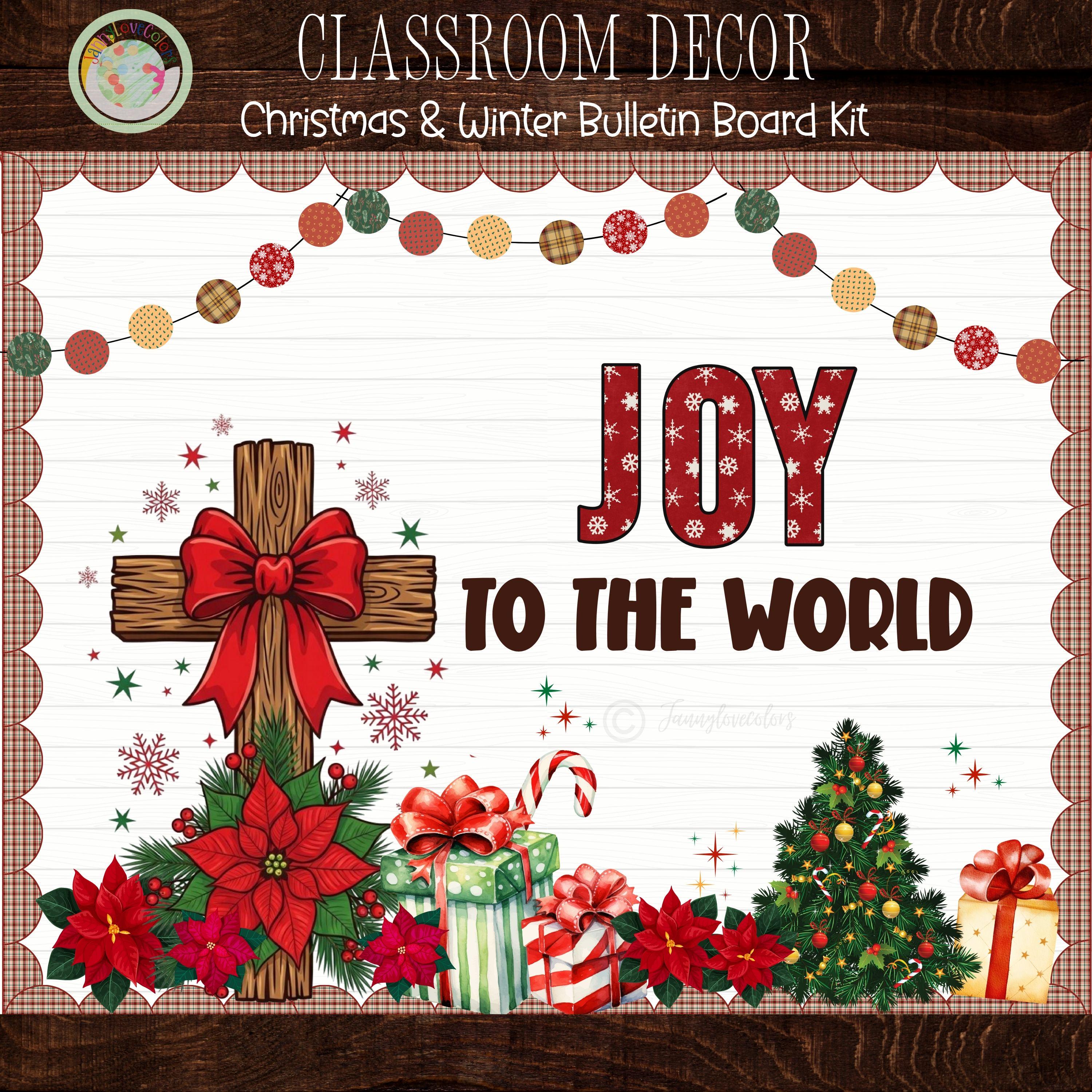 Jesus Christmas Bulletin Board | Christian Classroom Decor | Bible ...