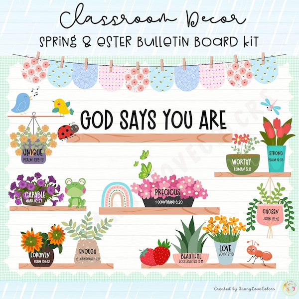 Spring Church Bulletin Board - Etsy