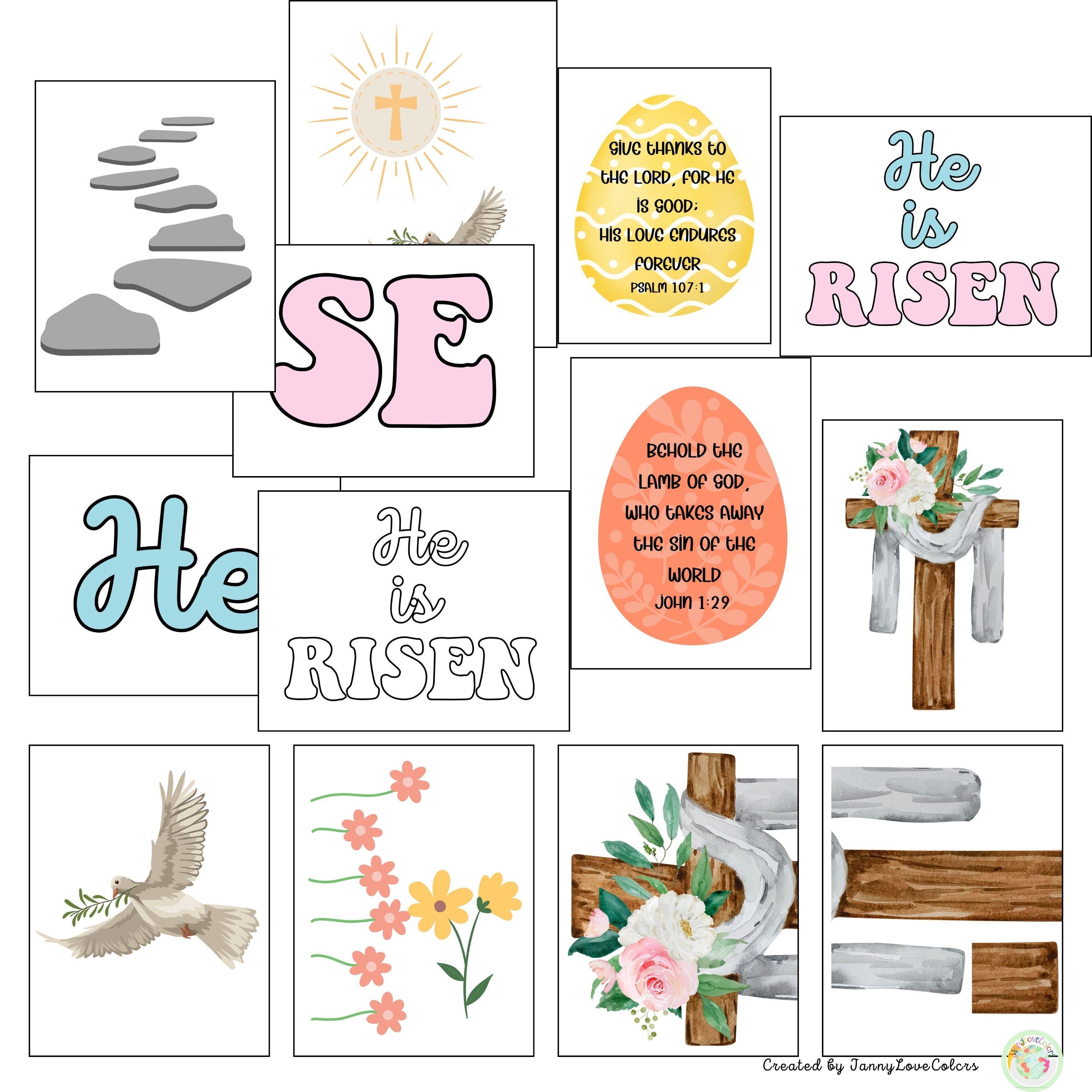 He is Risen Easter Bulletin Board Kit | Spring Door Decor | March/april ...