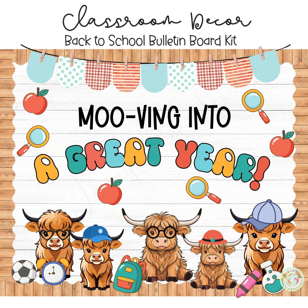 Highland Cow Welcome Bulletin Board Kit | “welcome to Our Herd ...