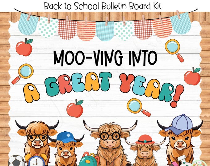 Cowboy Cow Classroom Bulletin Board Kit: Western Decor (printable PDF ...