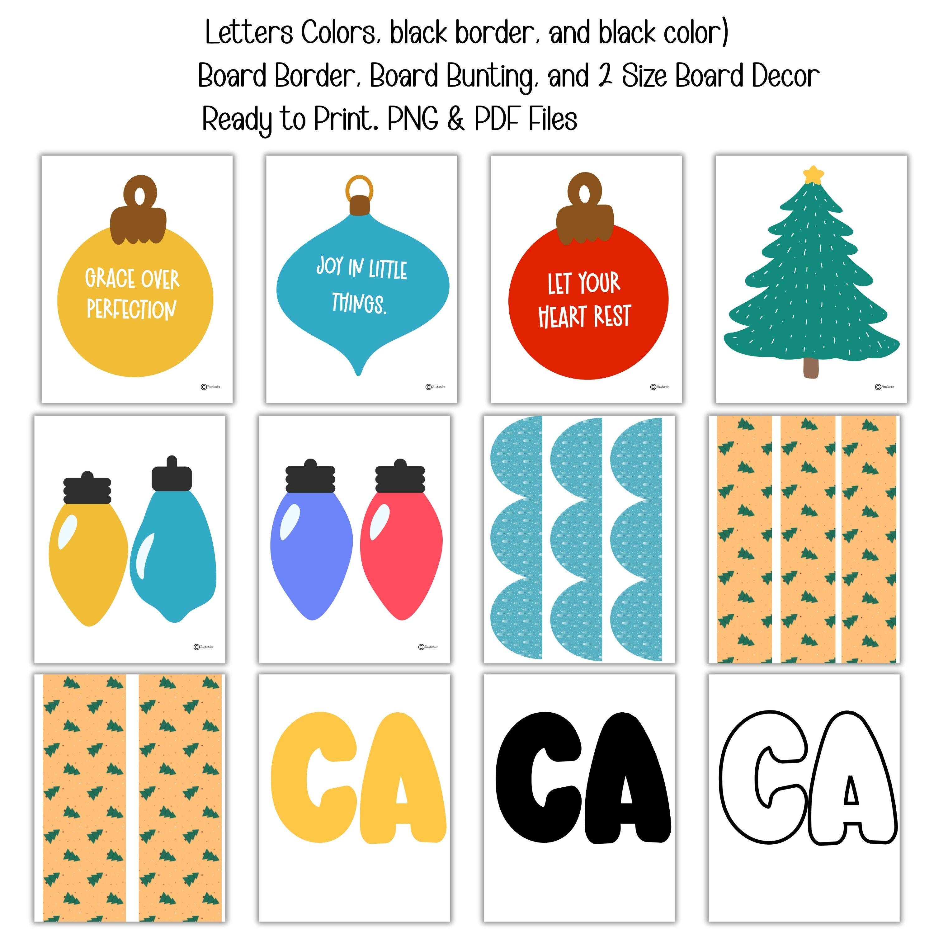 Calm & Bright Christmas Bulletin Board | Positive Affirmation SEL ...