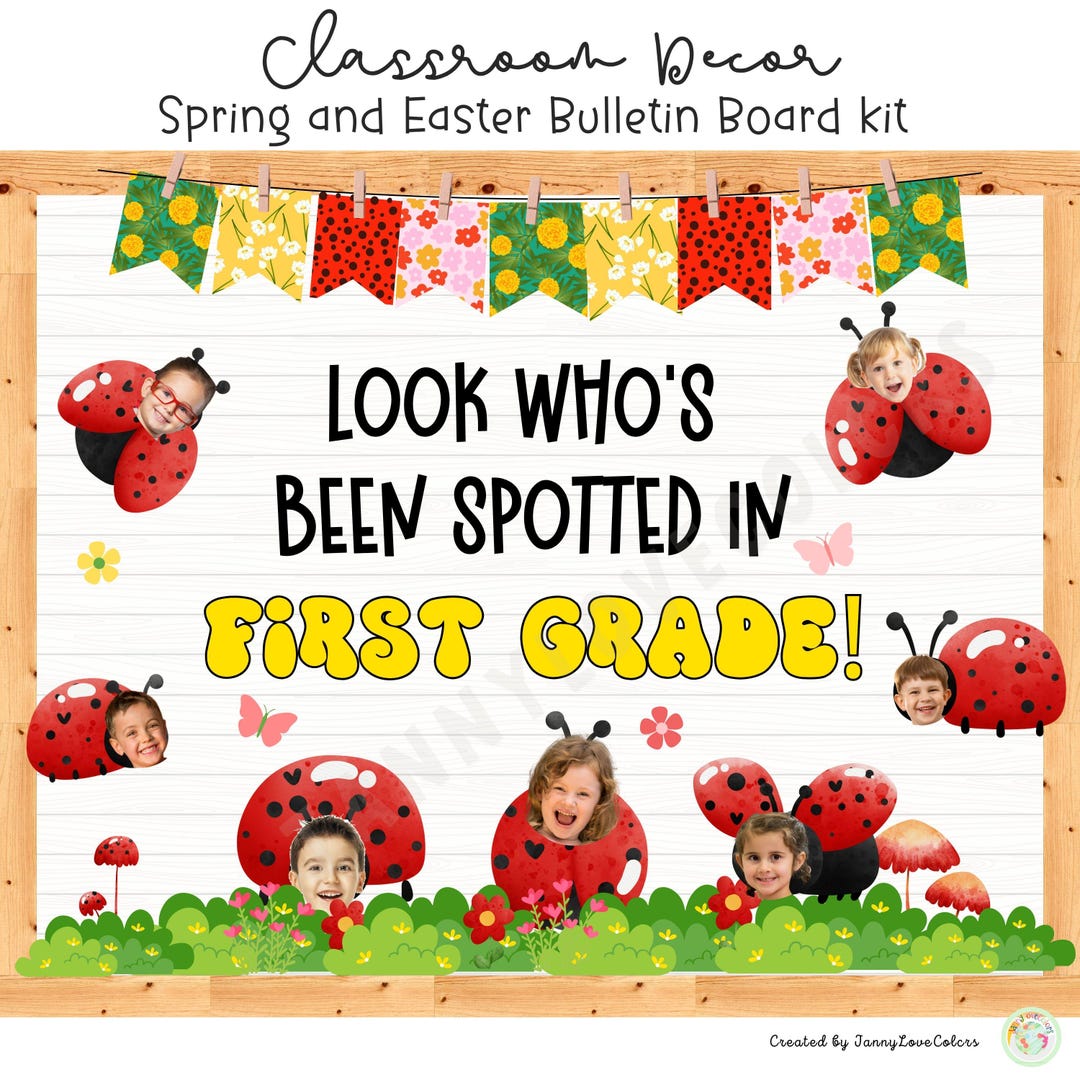 Ladybug Bulletin Board Kit, Spring Bulletin Board, March Bulletin Board ...