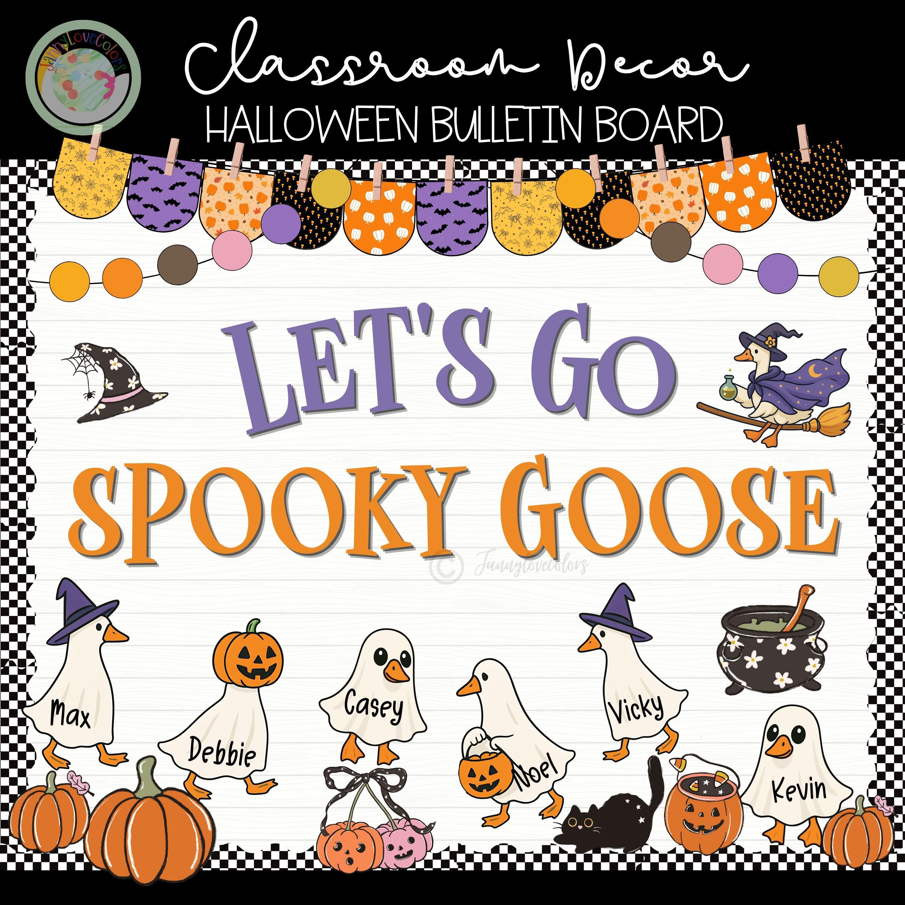 Silly Goose Witch Halloween Bulletin Board Kit: Classroom Decor (PDF ...