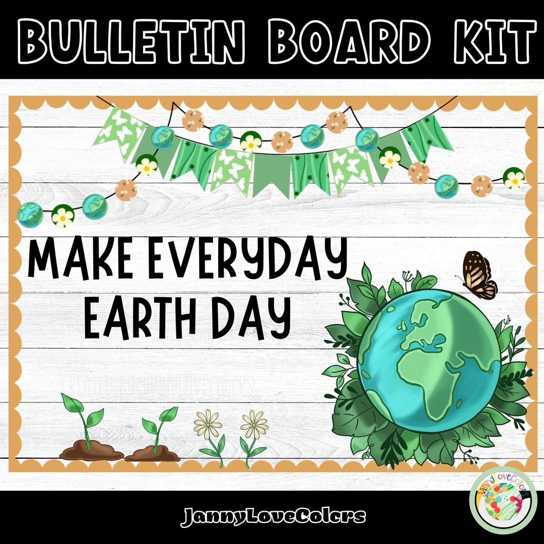 Earth Day World Bulletin Board Door Decor March April Spring - Etsy