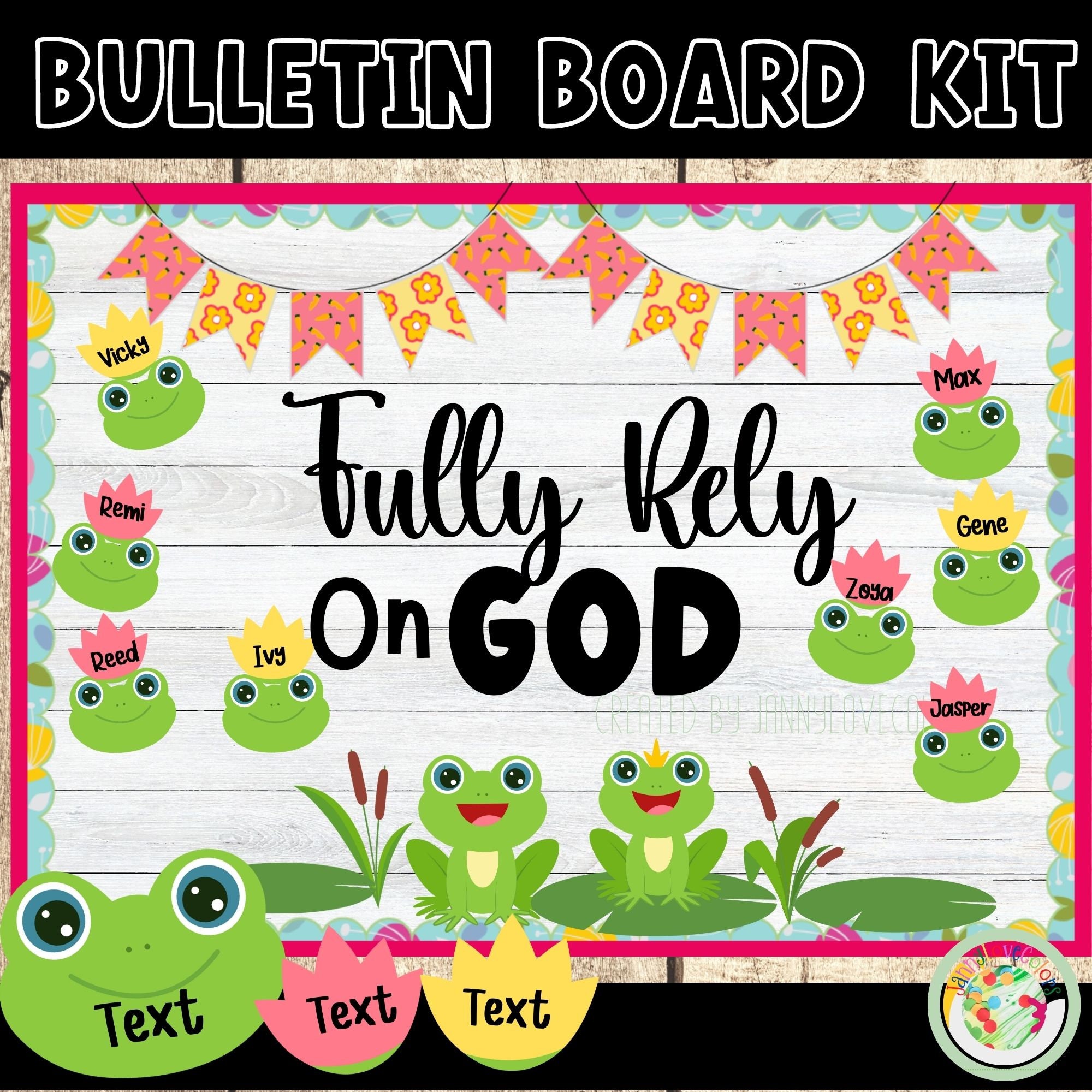 Frog Bulletin Board Ideas and Door Decor Christian Bulletin Board Kit ...