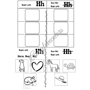 Letter Sound Sorting Beginning Sounds Digital Printable Phonological ...